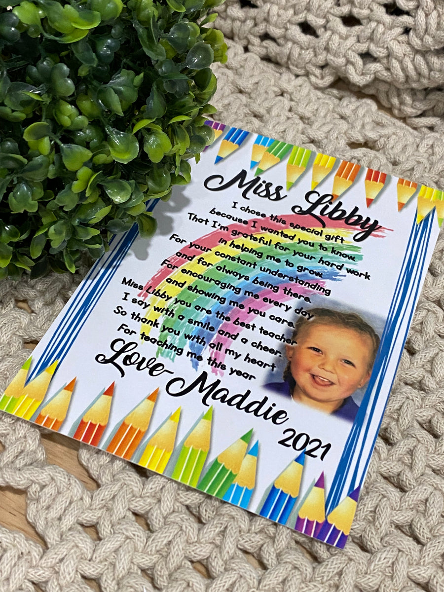 A5 Teacher poem prints – Toad and Co Designs