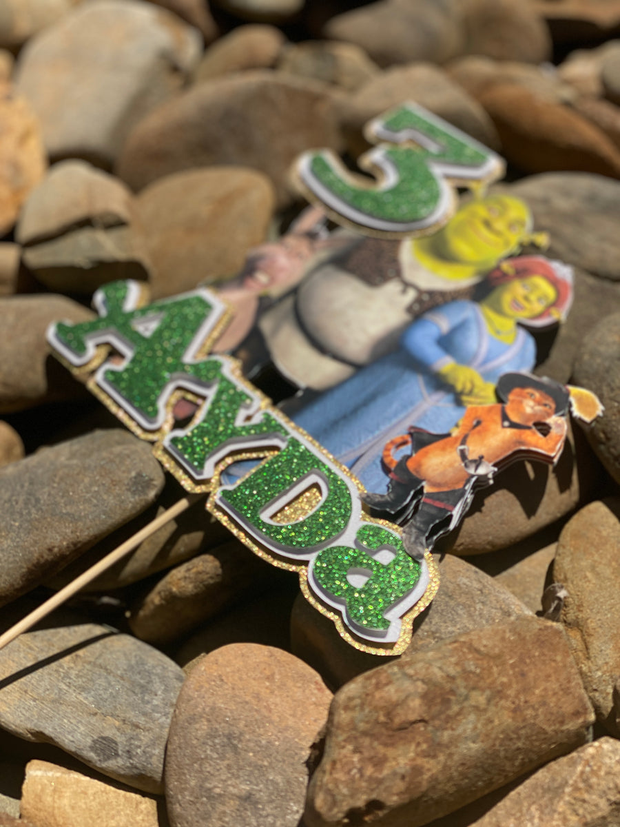 3D Cake Topper Shrek theme – Toad and Co Designs