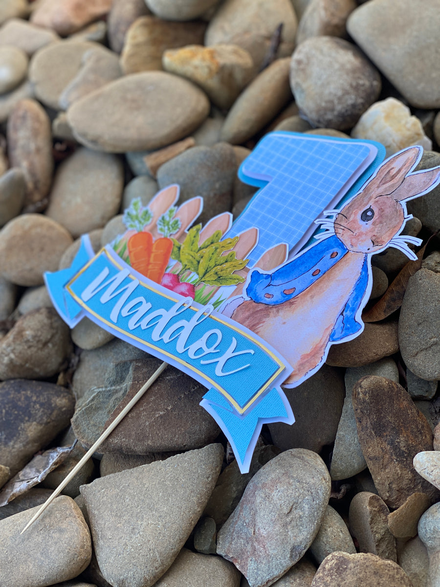 3D Cake Topper Peter Rabbit Theme – Toad and Co Designs