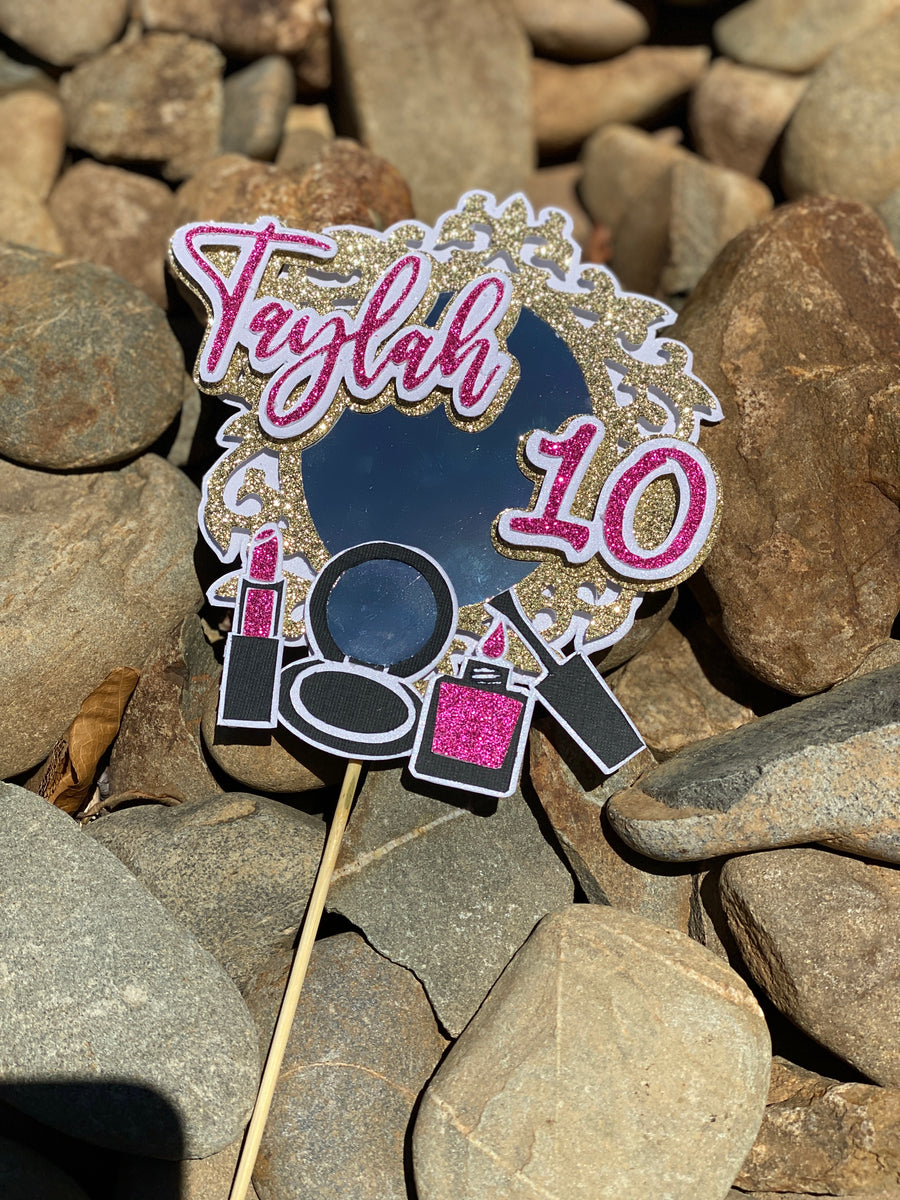 3D Cake Topper makeup theme – Toad and Co Designs