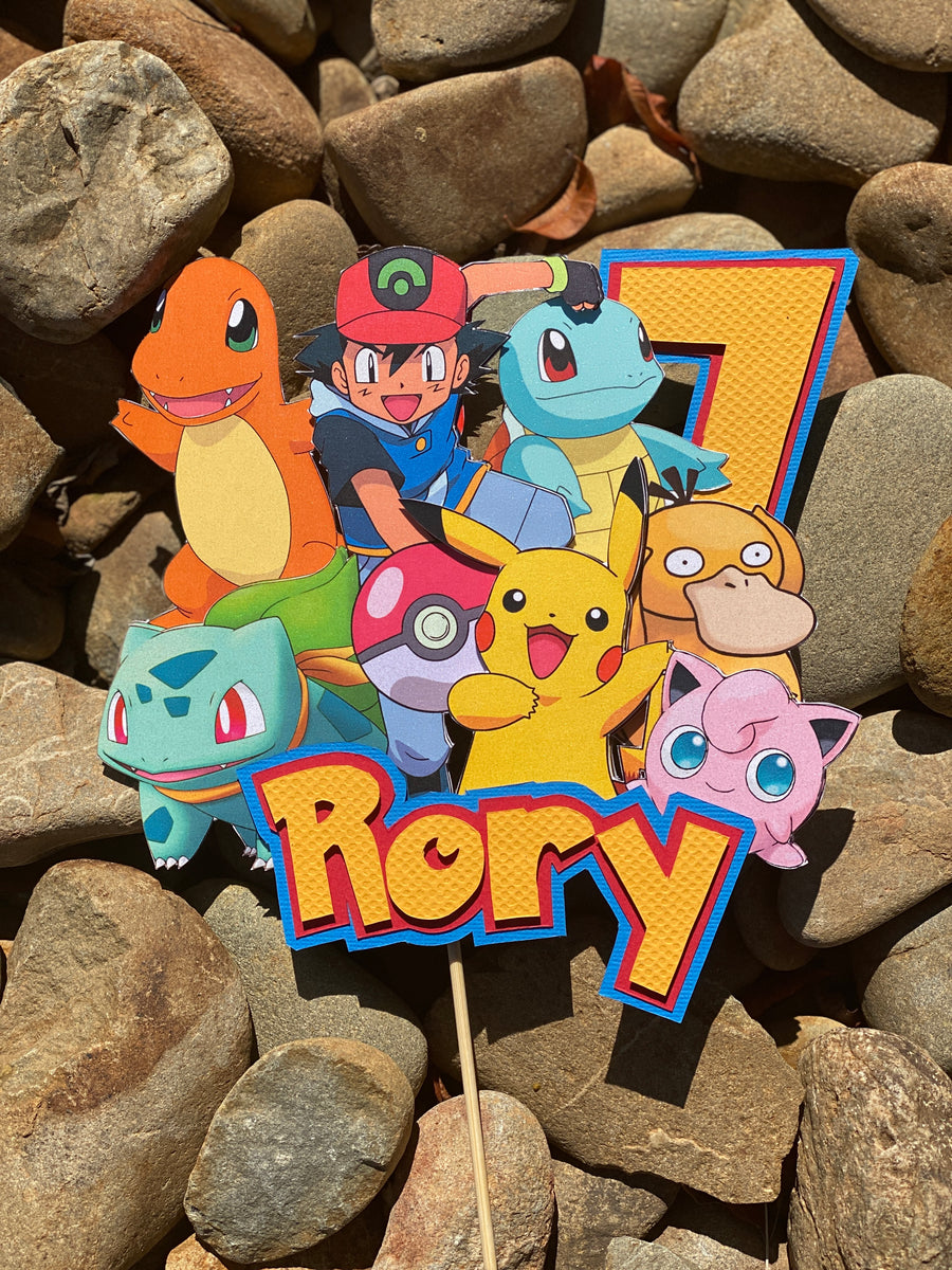 3D Cake Topper Pokemon theme – Toad and Co Designs