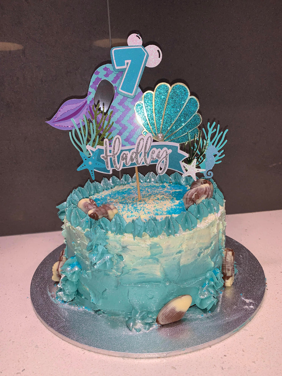 3D Cake Topper Mermaid Theme – Toad and Co Designs