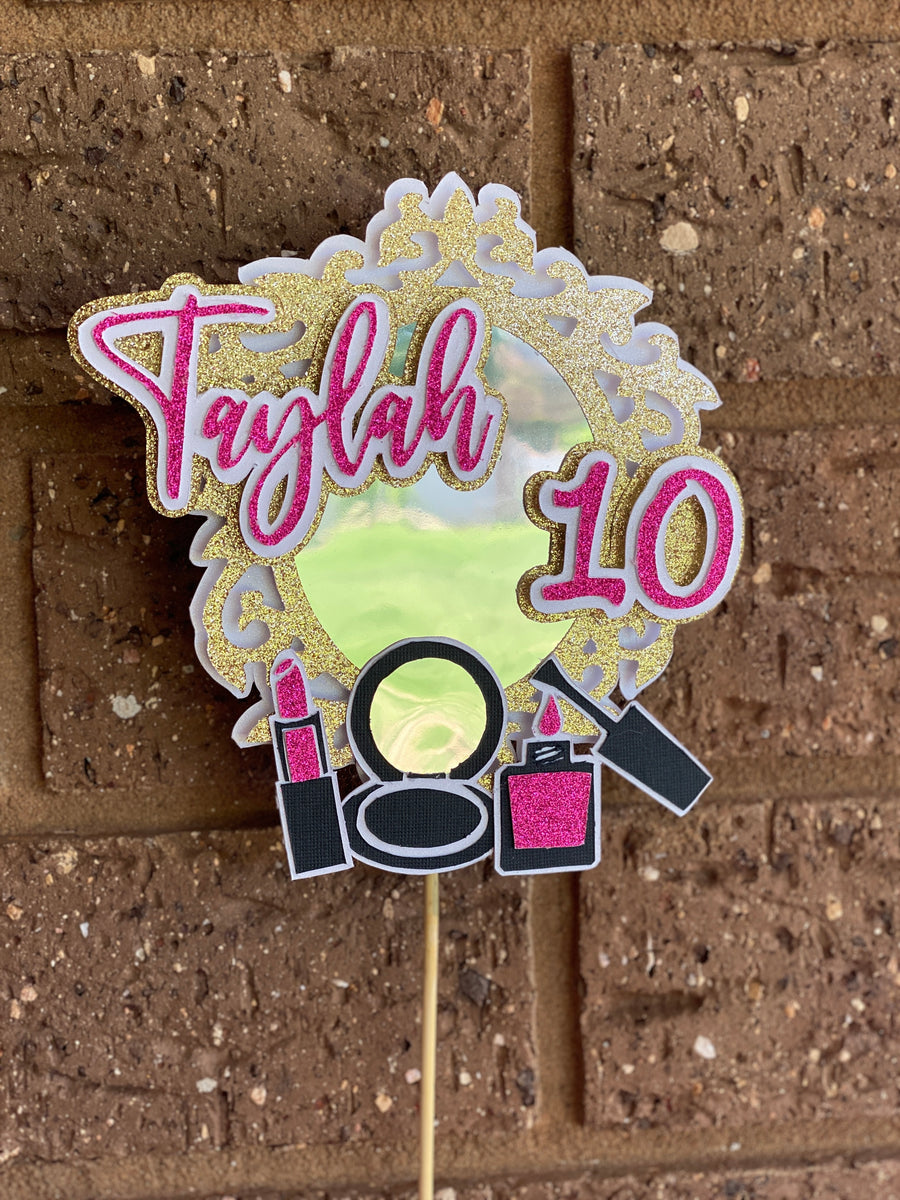 3D Cake Topper makeup theme – Toad and Co Designs