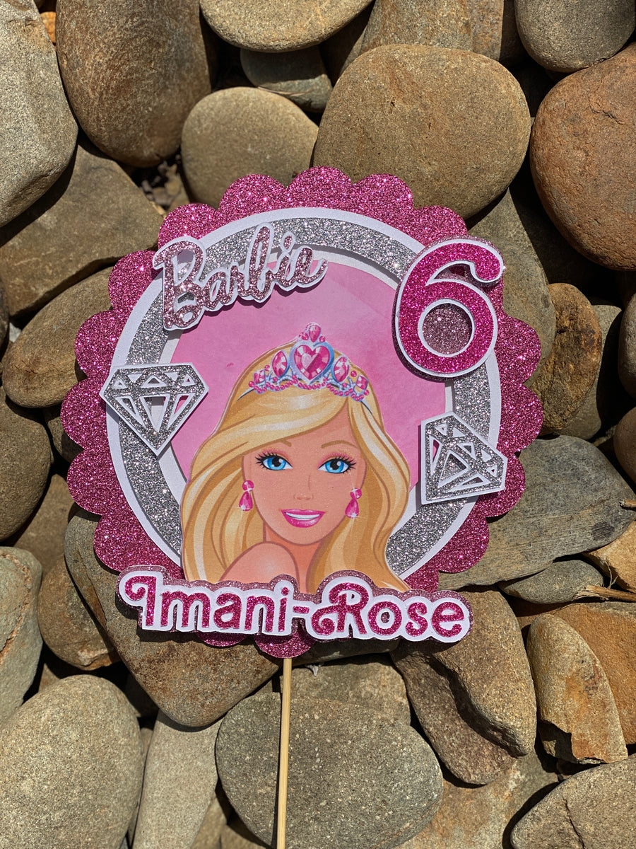 3D Cake Topper Barbie theme – Toad and Co Designs