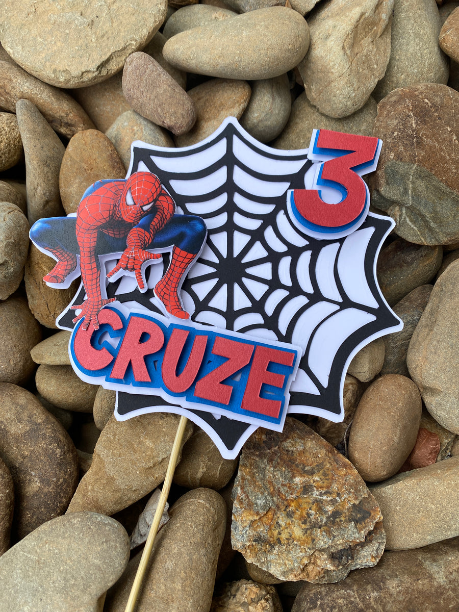 3D Cake Topper Spider-Man theme – Toad and Co Designs