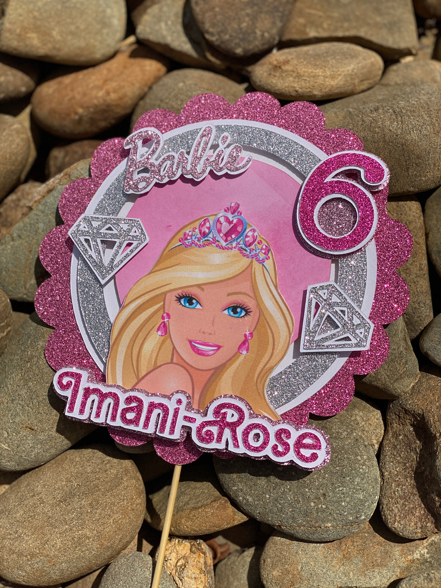 3D Cake Topper Barbie theme – Toad and Co Designs