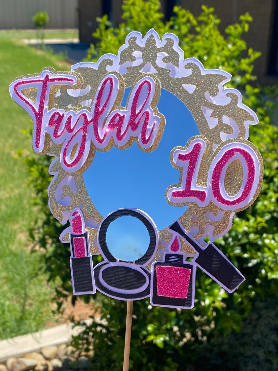 3D Cake Topper makeup theme – Toad and Co Designs