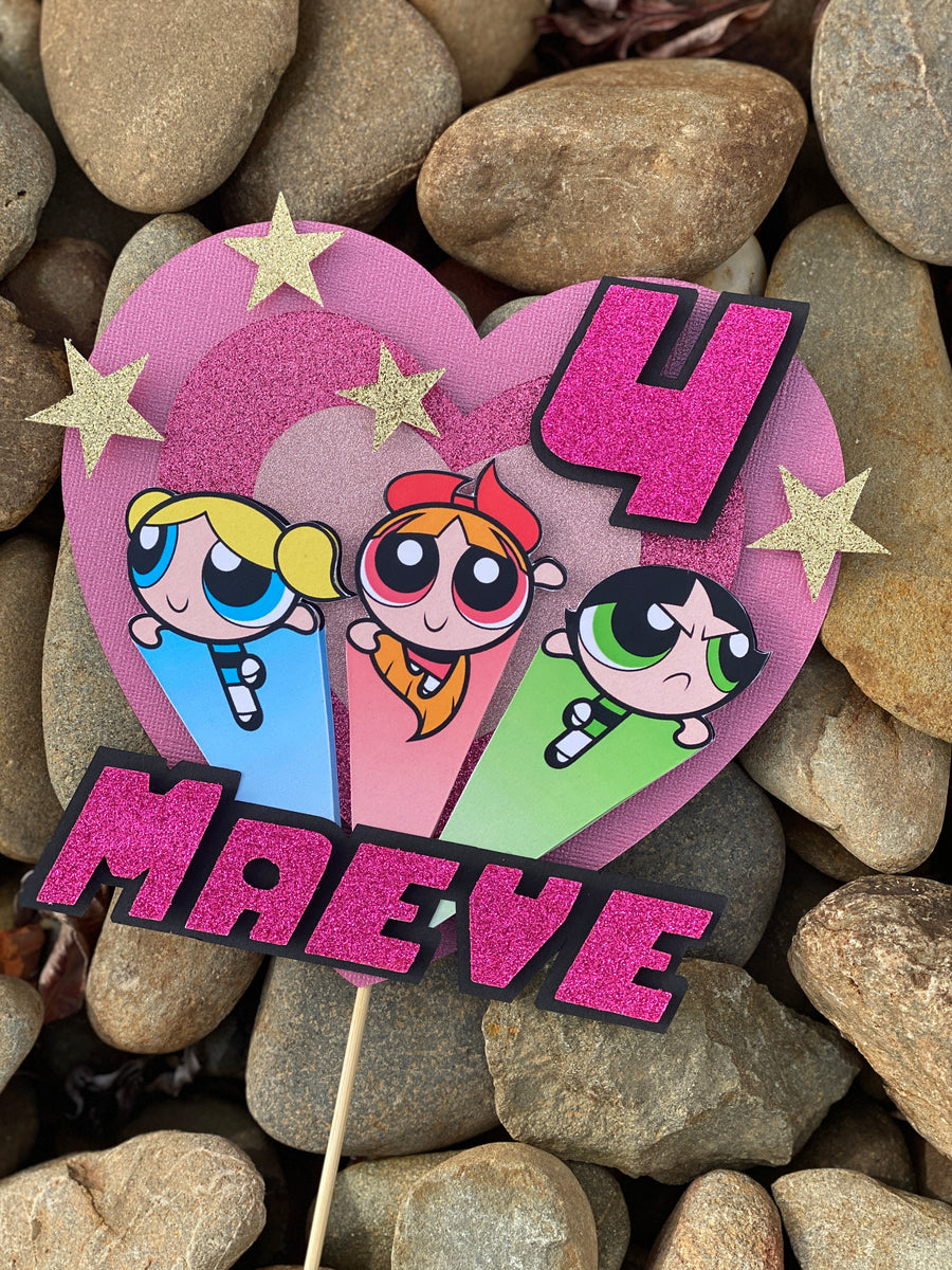 3D Cake Topper Powerpuff Girls theme – Toad and Co Designs