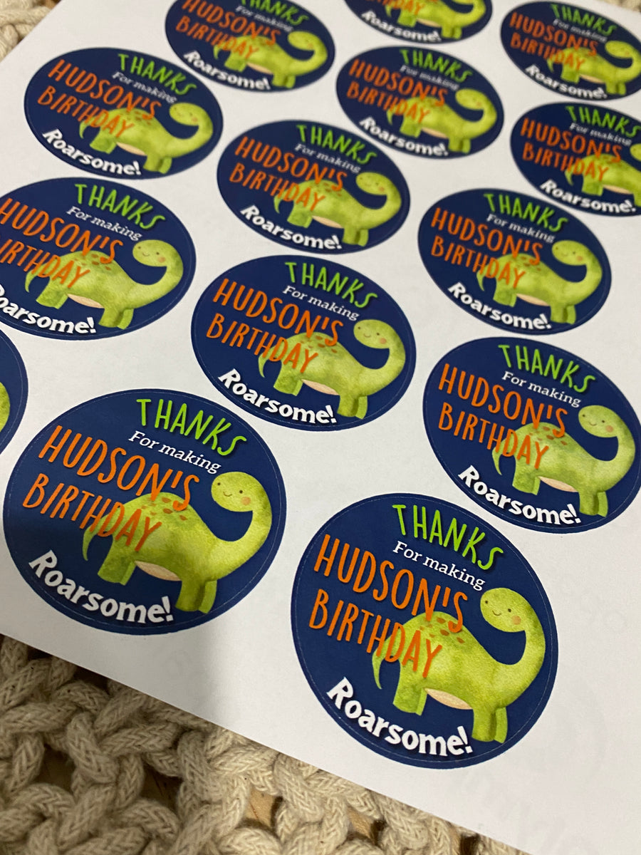 Party Stickers Dinosaur Theme – Toad and Co Designs
