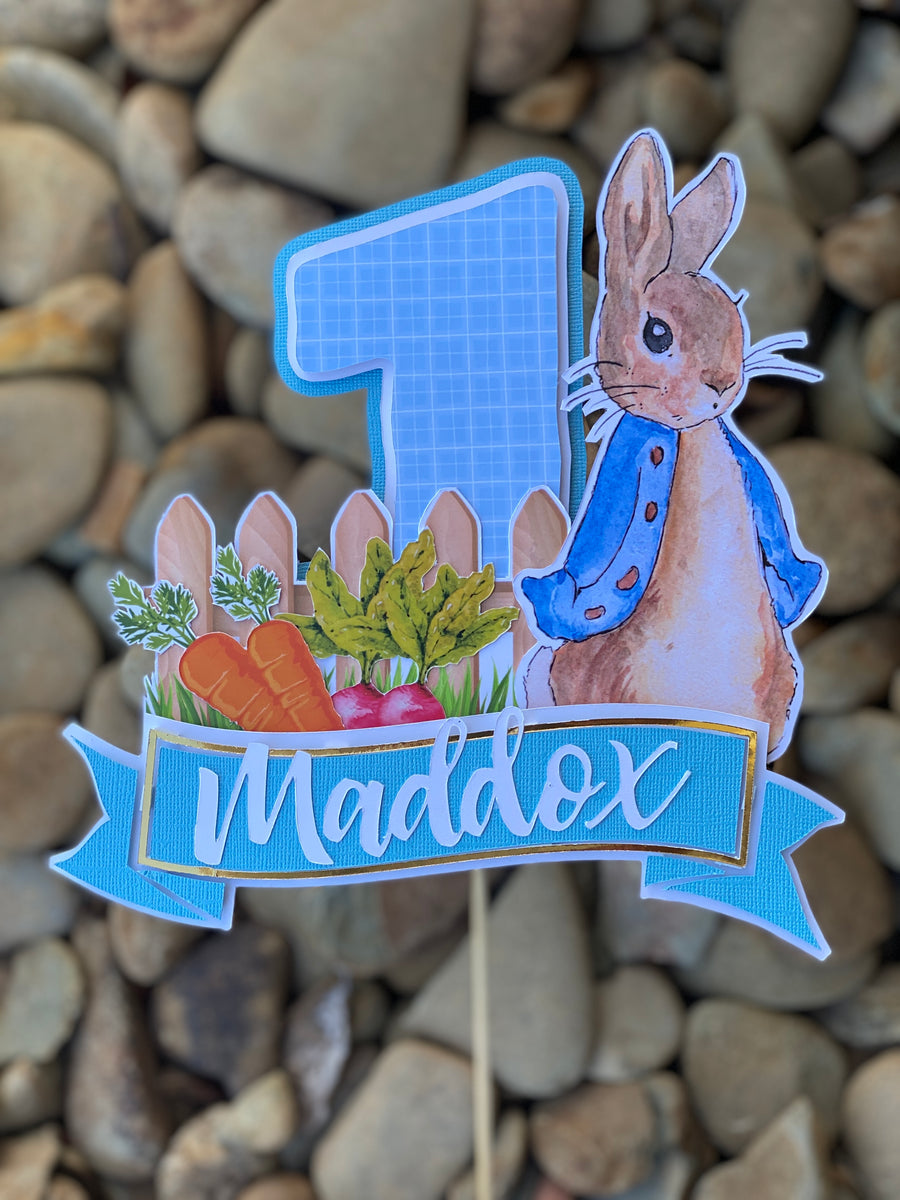 3D Cake Topper Peter Rabbit Theme – Toad and Co Designs