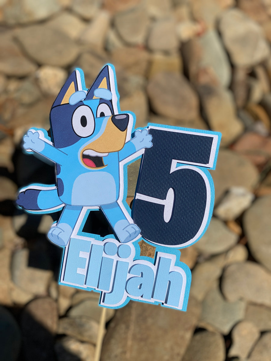 3D Cake Topper Bluey style 1 theme – Toad and Co Designs