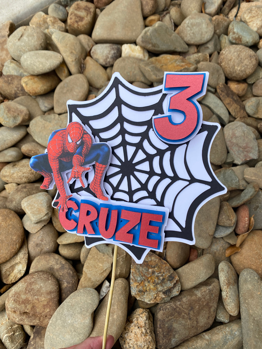 3D Cake Topper Spider-Man theme – Toad and Co Designs