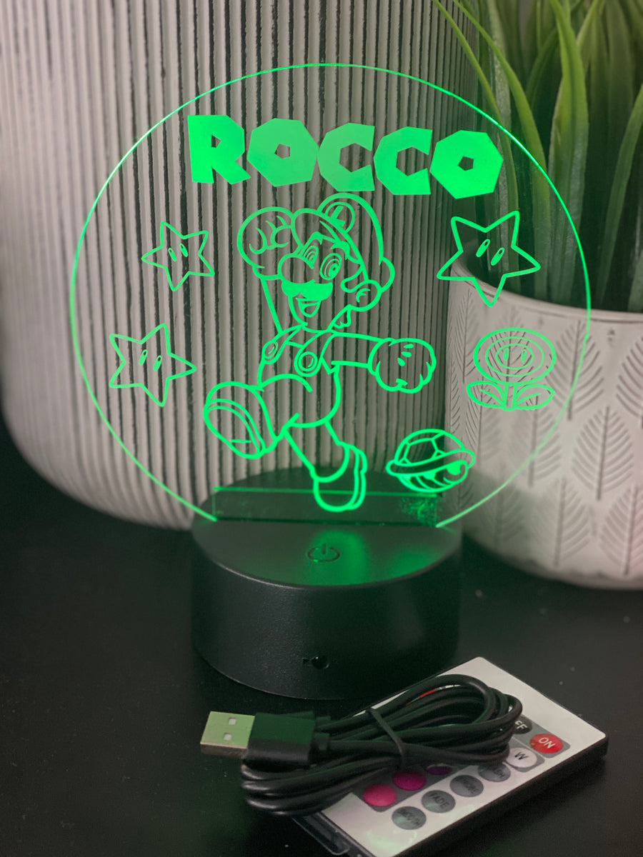 Personalised Nightlights Mario and Luigi Theme – Toad and Co Designs